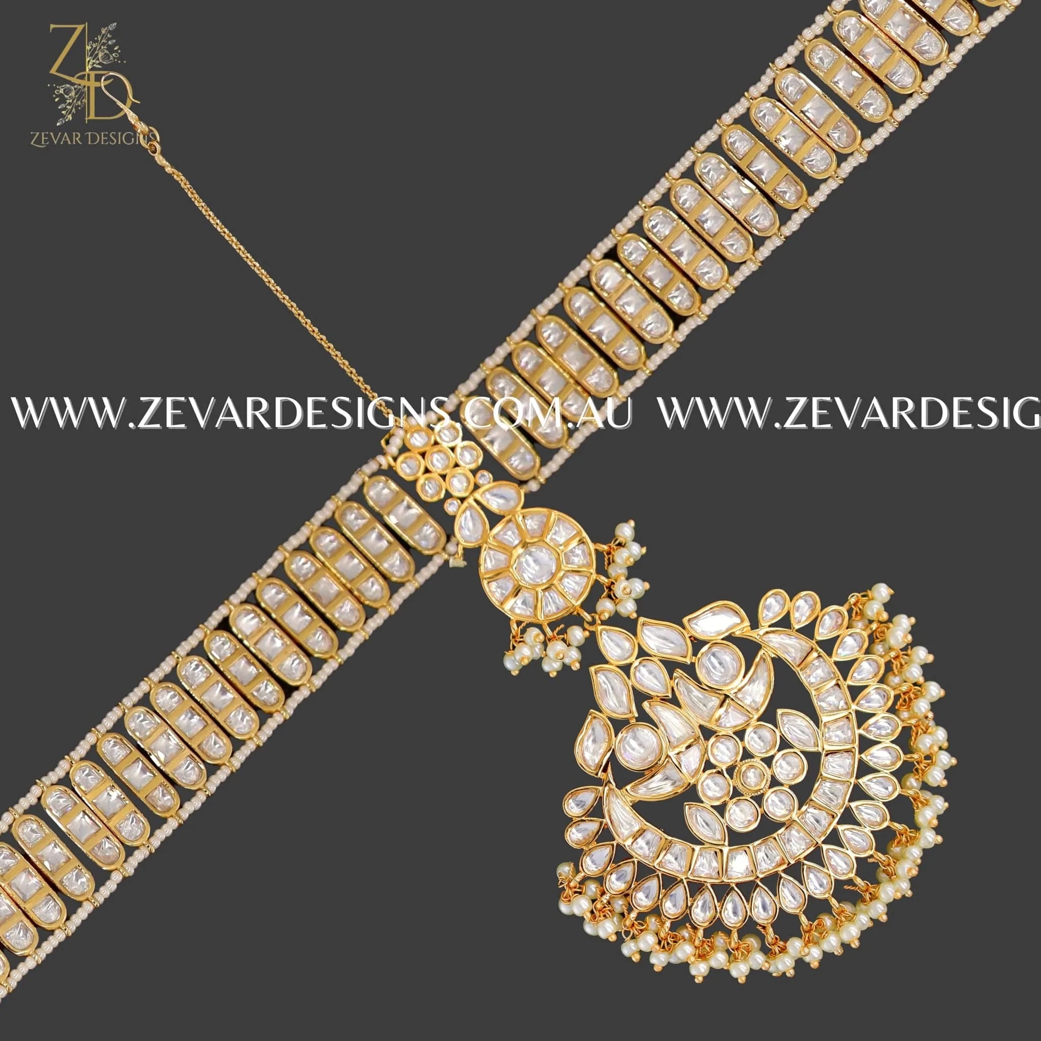 Kundan Polki Sheesh Phool | Zevar Designs - Australia’s Premium Fashion ...